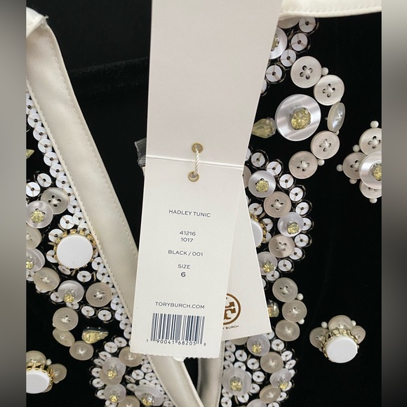Tory Burch | Tops | Tory Burch Hadley Plushvelvet Embroidered Tunic Top ...